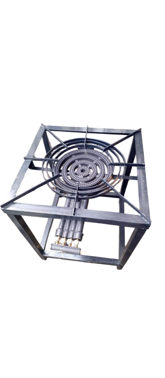 Mild Steel 4-Ring Single Gas Burner – Heavy-Duty Commercial Cooker ...